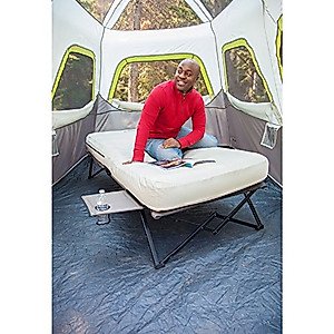 Coleman Camping Cot, Air Mattress, & Pump Combo, Folding Camp Cot & Air Bed with Side Table & Battery-Operated Pump, Great for Comfortable Outdoor Sleeping & Camping