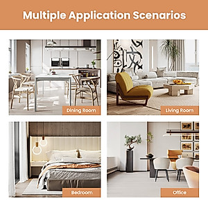 GOFLAME 6 Ft Room Divider, 6 Panel Folding Wall Divider, Freestanding Partition with Adjustable Foot Pads, Perfect Privacy Screen for Home Office, White