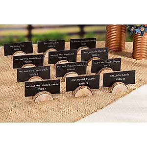 Darice David Tutera Rustic Wedding Wood Place Card Holders Brown: 24 pieces
