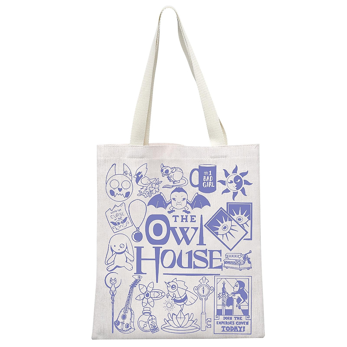 MEIKIUP Owl Inspired Gift Owl Characters Makeup Bag Tote Bag Hexside Magic Gift (owl tote bag)