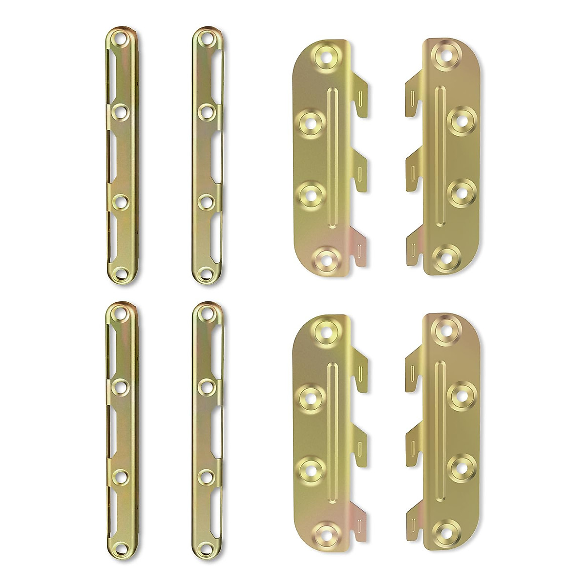 Bed Rail Brackets - 4 Set Bed Frame Hardware for Wood Bed Frame, Headboards Footboards - Steel Bed Rail Fasteners - Bed Rail Hooks