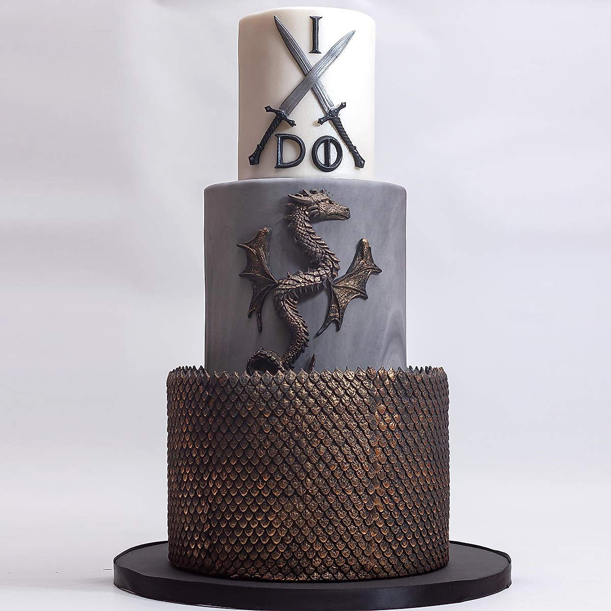 Katy Sue Continuous Dragon Scales Silicone Mold for Cake Decorating & Crafts - Texture Mat Size 6¾ x 5 inch; Each scale: ¼ x ¼ inch.