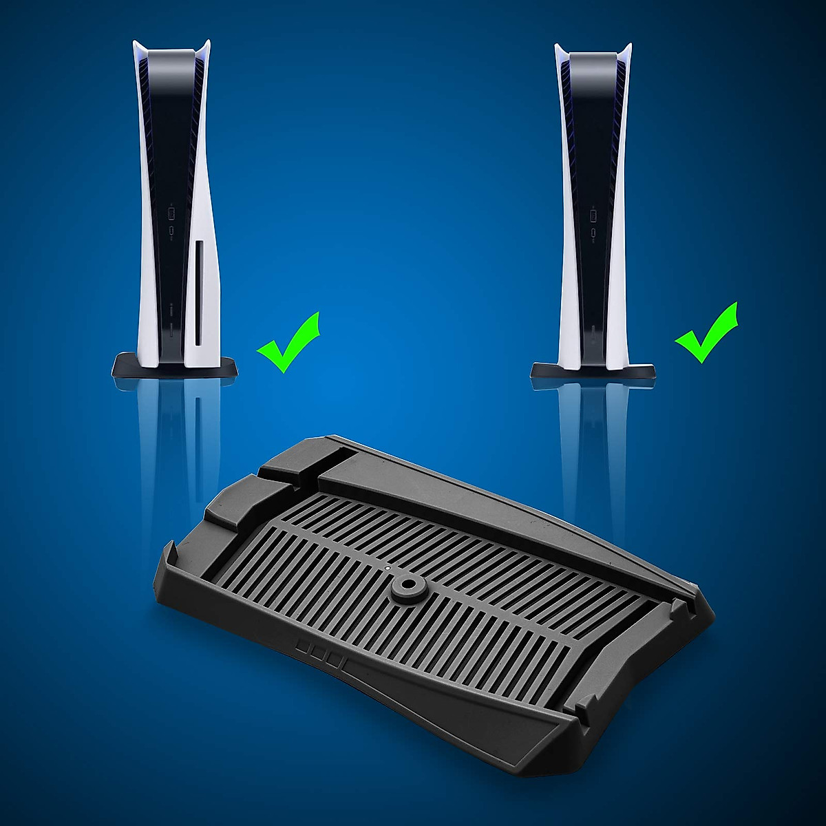 HEATFUN PS5 Stand, Vertical Stand for Playstation 5 Disc Edition - Black