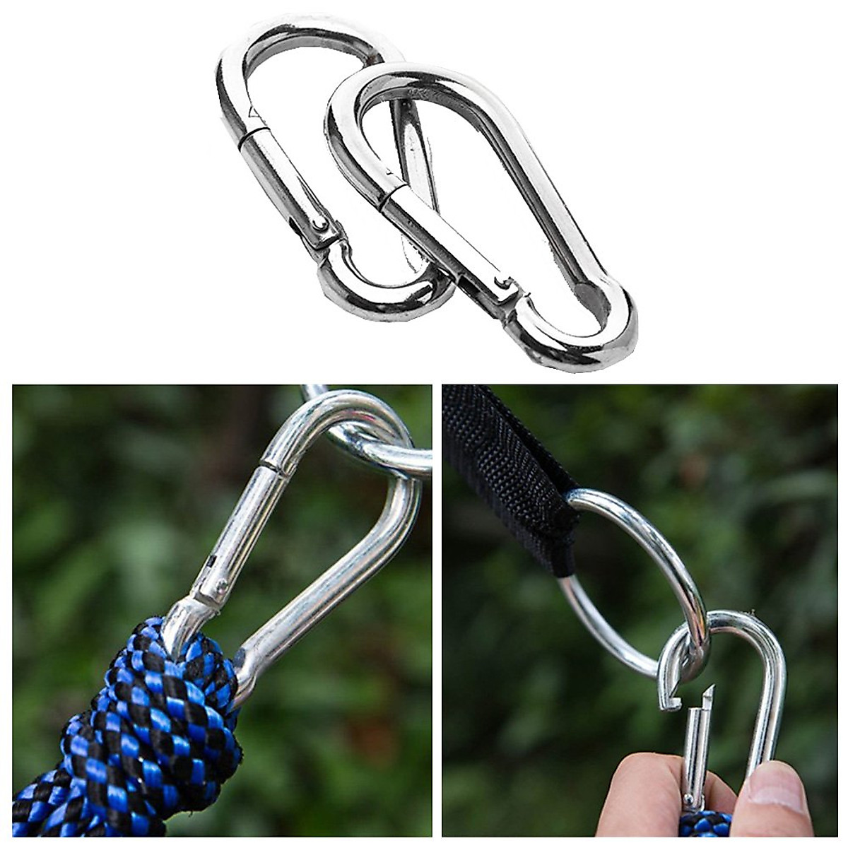 Camping Hammock with Mosquito Net & Rain Fly Tent Tarp & Tree Straps Portable Lightweight Double Nylon Hammock for Camping Hiking Travel Outdoor Backpacking