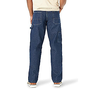 Wrangler Authentics Men's Fleece Lined Carpenter Pant,Dark Indigo,34W X 30L