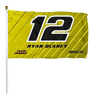Bayyon Penskes Ryan Blaney #12 Flag 3x5Feet for Car Fans with Brass Grommets