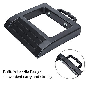 Homeon Wheels Pallet Jack Stopper Truck Chock Heavy Duty Pallet Jack Chock 14.2" Length x 11.6" Width x 2" Height (1 Piece-Black) and One T Level