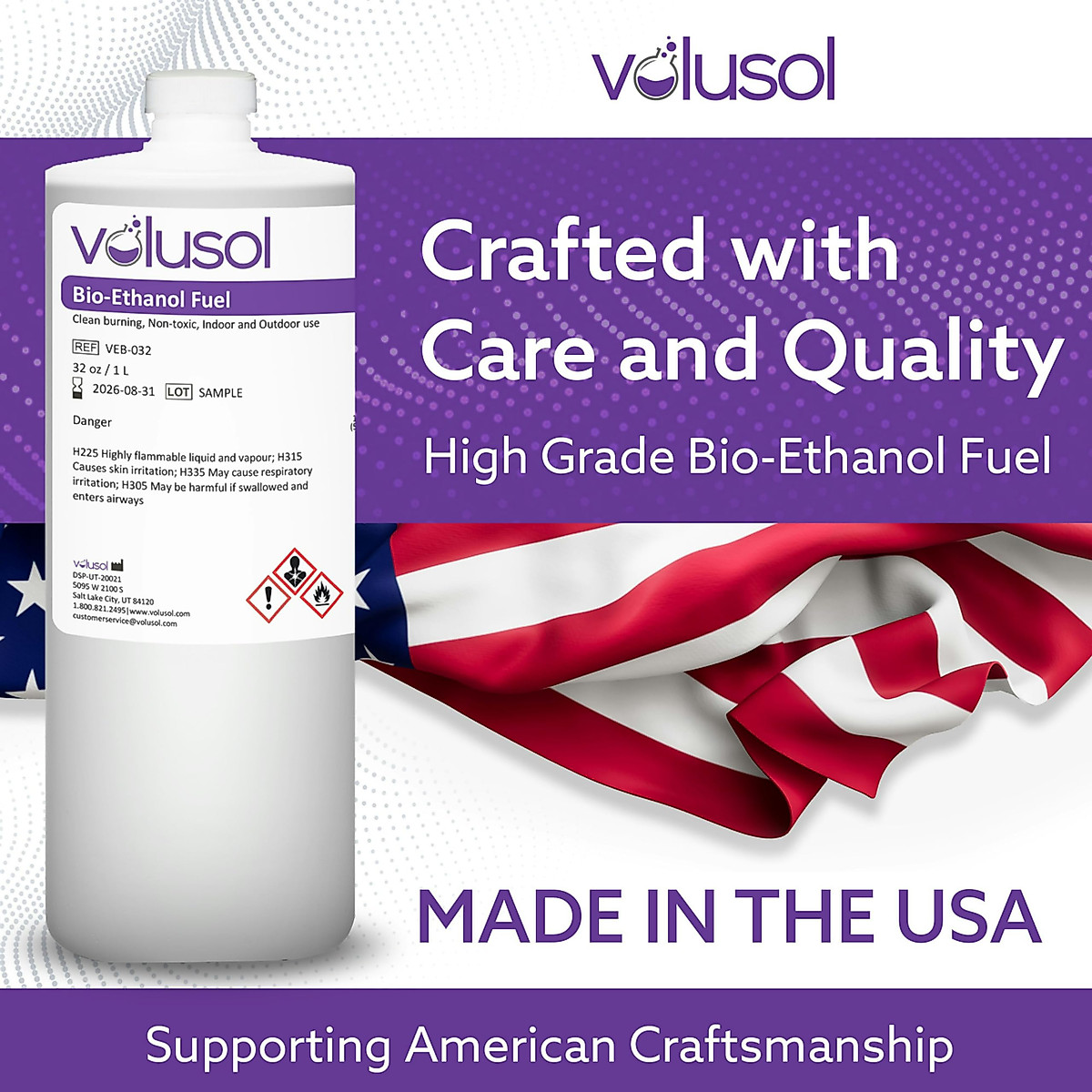 Fireplace Fuel, Ventless, Bio-Ethanol, Clean Burning/Eco-Friendly (1000mL /32 oz.) - (Pack of 9)