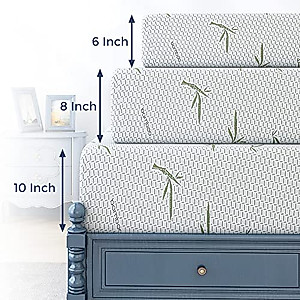 IULULU Queen Size Mattress in a Box, 8 Inch Gel Memory Foam Mattress with Bamboo Cover, Cooling Bed Mattress Made in USA, CertiPUR-US Certified,White