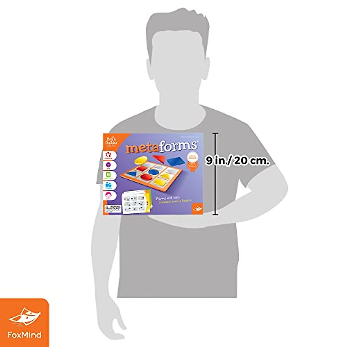FoxMind Games: MetaForms Logic and Deductive Reasoning Puzzle Game, 80 Smart Puzzles to Work Through, 6 Levels of Complexity, Develops STEM Skills, 1+ Players, for Ages 5 and up