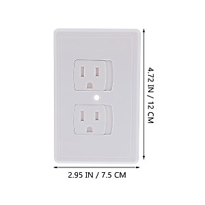 DOITOOL 20pcs Safety Electric Childproof Wall Plugs Socket with Screws Plug Anti Outlet Closing Self- closing Home for Plate Room Protectors Covers Self Protector Use Standard Office