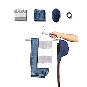 Hurdle Pants Hangers, International Design Patented, Slim, Velvet, Organizes in 1 Second, Space-Saving, Heavy-Duty, Non-Slip, Multi-Functional Hooks, Clothes Hangers, Belt, Shirt, Gray – Pack of 40