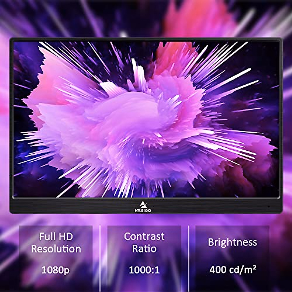 NexiGo 144Hz 17.3 Inch Portable Gaming Monitor, FreeSync, G-SYNC Compatible, FHD IPS Computer Display, Eye Care Screen with HDMI/Type C for Laptop PC/MAC/Surface/PS4/PS5/Xbox/Switch, with Smart Cover