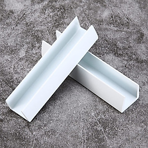 Kisangel 12 Pcs Safety Door Reinforcement Slot Pet Playpen Gate for Stairs Fence Accessories Fence Repair Groove Downstair Parts Dog Gate Reinforcement Baby PVC Support Feet The Fence White