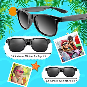 Morcheiong 12 Pack Party Sunglasses in Bulk for Birthday Summer Party Goody Bag Fillers Favors (Black)