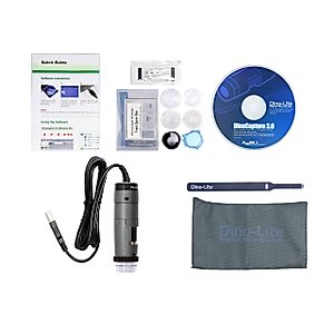 Dino-Lite USB Digital Microscope AF4915ZTL - 1.3MP, 10x - 140x Optical Magnification, Measurement, Polarized Light, AMR, EDOF, Long Working Distance, WF-20 Compatible