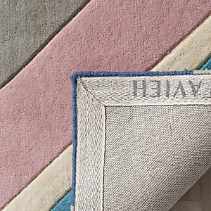 SAFAVIEH Fifth Avenue Collection 4' x 6' Grey/Multi FTV112A Handmade Mid-Century Modern Abstract Wool Area Rug