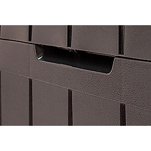 Keter Marvel Plus 71 Gallon Resin Outdoor Box for Patio Furniture Cushion Storage, Brown