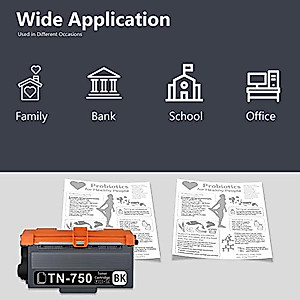 LISK 1 Pack High Yield Compatible TN750 TN-750 Black Toner Cartridge Replacement Brother 5440D 5470DW/DWT 8110DN 8155DN 8710DW 8150DN 8810DW 8950DW/DWT Toner Printer, Sold by LITQUA (LQ TN-750 1PK)