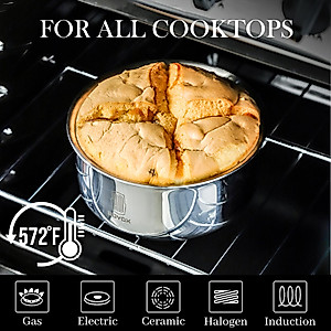 ROYDX 3-Ply Pots and Pans Set, 18/10 Stainless Steel Kitchen Removable Handle Cookware Set,PFOA Free, for All Stoves, Suitable for Home, RV, Boat, Camping, Space Saving Induction Oven Safe