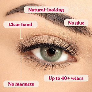 Silly George SuperNatural Series Starter Kit - Pretty Lashes with Adhesive Eyeliner | Clear Band gives Lashes Natural Look | Extra Strong Hold for False Eyelashes (Aurora, LinerBond™ Clear)