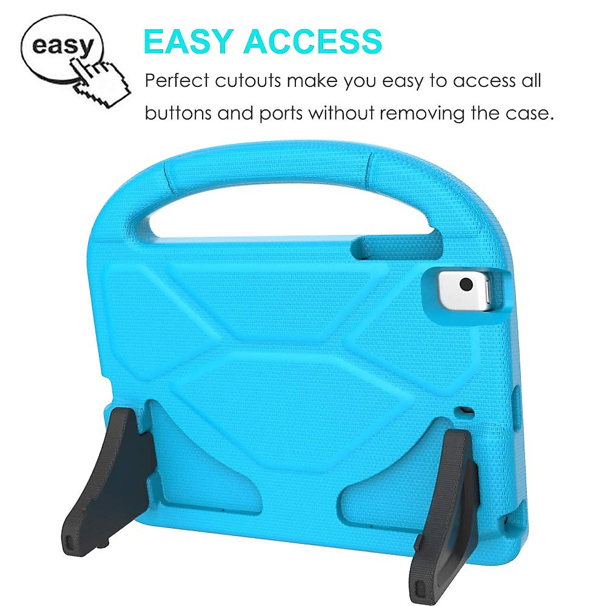 SUPLIK Kids Case for iPad Mini 5/4/3/2/1 (7.9"), Durable Shockproof Protective Handle Bumper Stand Cover with 2*Screen Protectors for 7.9 inch Apple iPad Mini 5th/4th/3rd/2nd/1st Generation, Blue