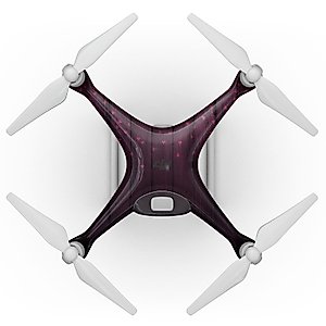 Design Skinz Design Skinz Falling Micro Hearts Over Burgundy Planks of Wood Full-Body Wrap Decal Skin-Kit Compatible with The Drone DJI Inspire 1