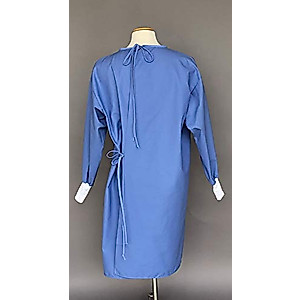 Avery Hill Washable Reusable Medical PPE Level 1 Isolation Gown for Dentists, Hygienists, Doctors, Nurses and Medical Personnel - Blue - Large