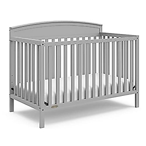 Graco Benton 5-in-1 Convertible Crib (Pebble Gray) – GREENGUARD Gold Certified, Converts from Baby Crib to Toddler Bed, Daybed and Full-Size Bed, Fits Standard Full-Size Crib Mattress