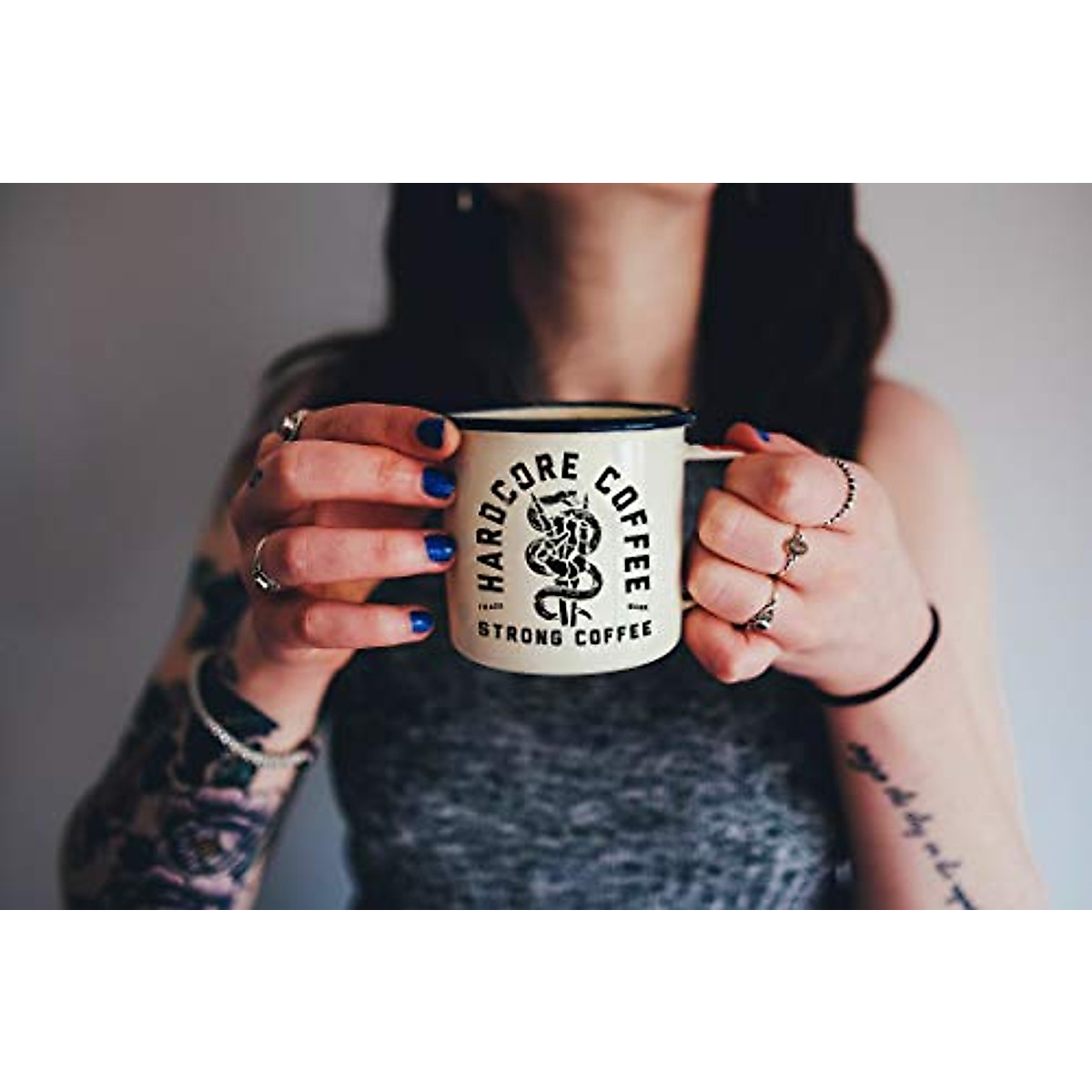 Hardcore Ground Coffee, High Caffeine, strong roast 16 Oz