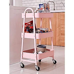 CZDYUF Kitchen Storage Rack Fridge Side Shelf Removable Utility Cart on Wheels Bathroom Organizer Shelf Gap Holder Bathroom Shelves