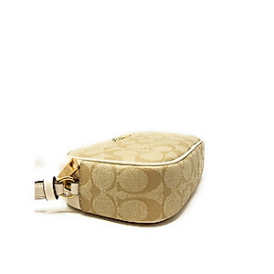 COACH Women's Mini Jamie Camera Bag (Signature Canvas - Light Khaki - Chalk)