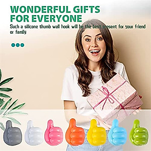 Lehirsy Silicone Thumb Wall Hook, 28 Pcs Creative Adhesive Thumb Cable Clip Key Hook Wall Hangers, Hanging Self Adhesive Hook, Multifunctional Nails-Free Utility Hooks Desk Wire Management Storage