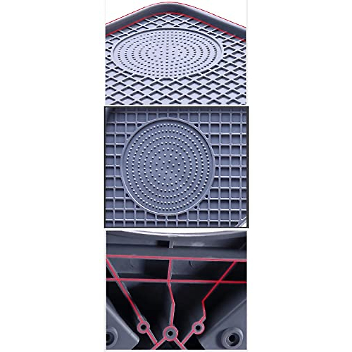 Adjustable Roller Washing Machine Base Portable Washer Dryer Stand Roller Refrigerator Dolly Pedestal Stand Cabinet with 8 Locking Rubber Swivel Casters