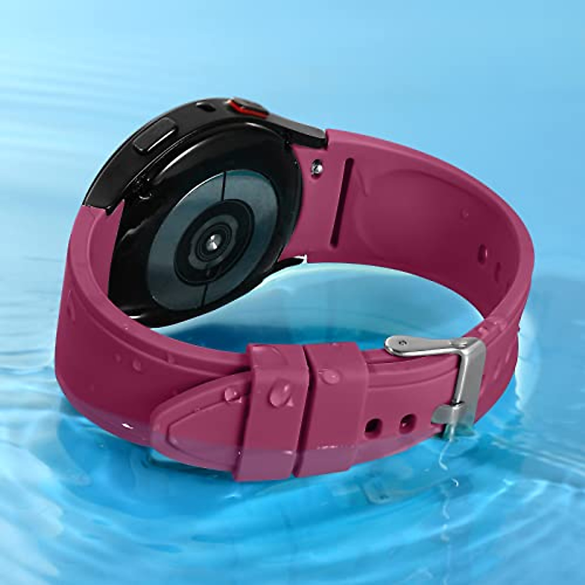 Maledan 10 Pack No Gap Bands Compatible with Samsung Galaxy Watch 5 Band/Galaxy Watch 4 Band/Galaxy Watch 6 Band, Galaxy Watch 5 Pro/Watch 6 Classic/4 Classic Band, 20mm Soft Silicone Strap Women Men