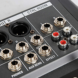 Depensheng DX12 DJ Sound Controller Interface w/USB Drive for Computer Recording 12-Channel Studio Audio Mixer - XLR Microphone Jack, 48V Power, RCA Input/Output for Professional and Beginners