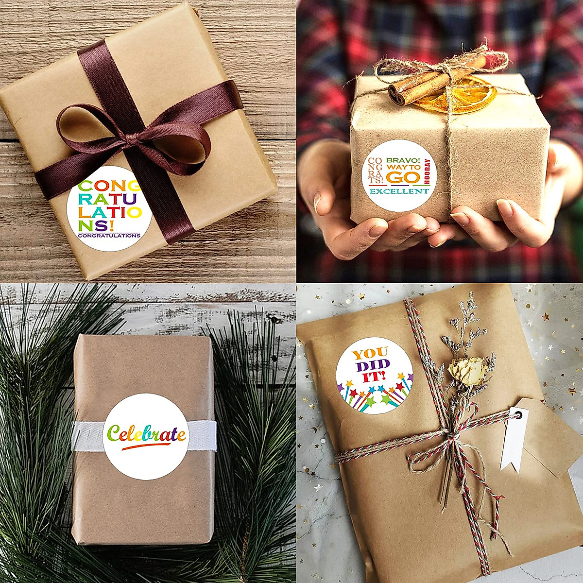 Congratulations Stickers Assortment Congrats Envelopes Seals,Graduation,Encouragement Labels for Men,Women,and Kids,2 Inch 504 Pcs