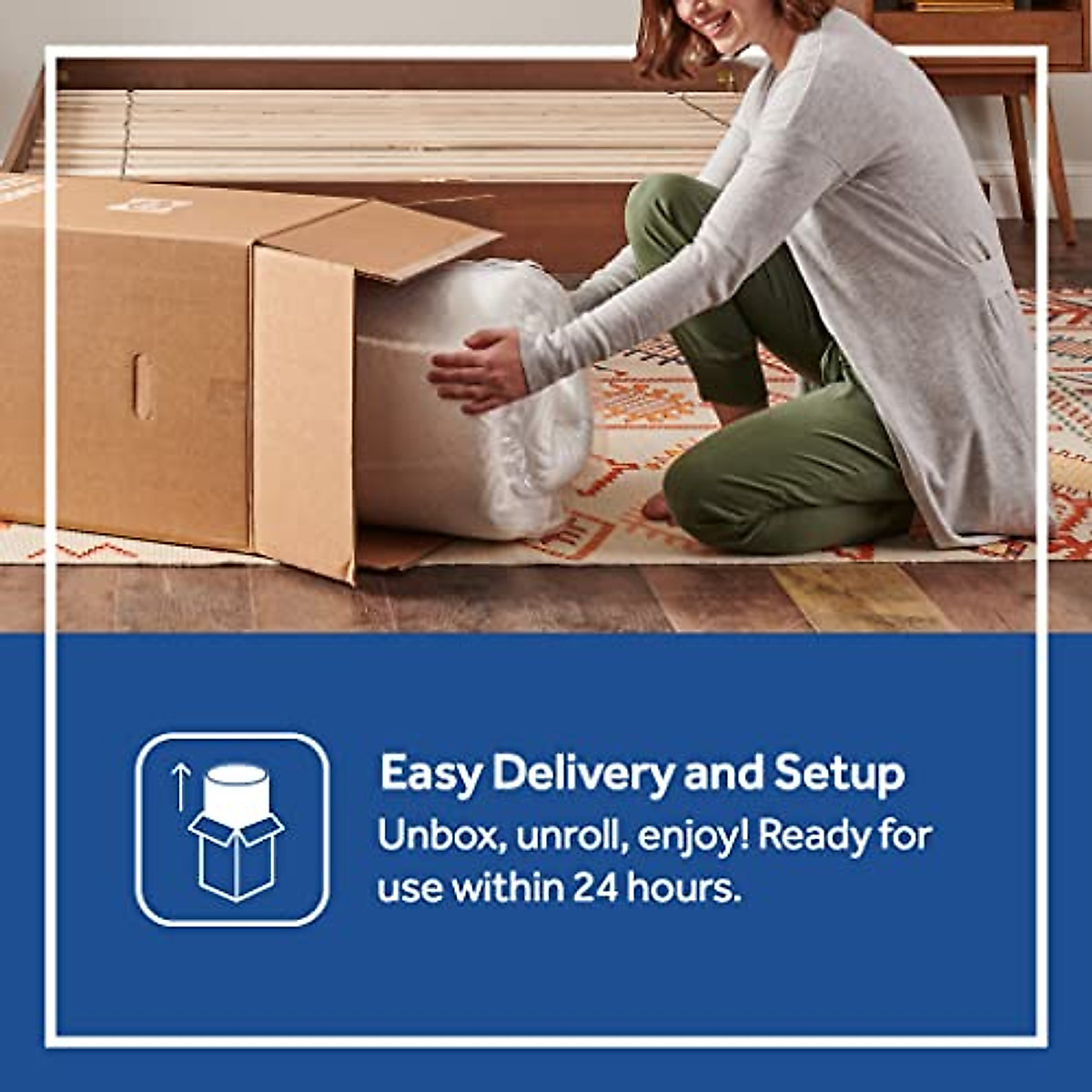 Sealy Essentials 12" Hybrid Bed in a Box, King, White