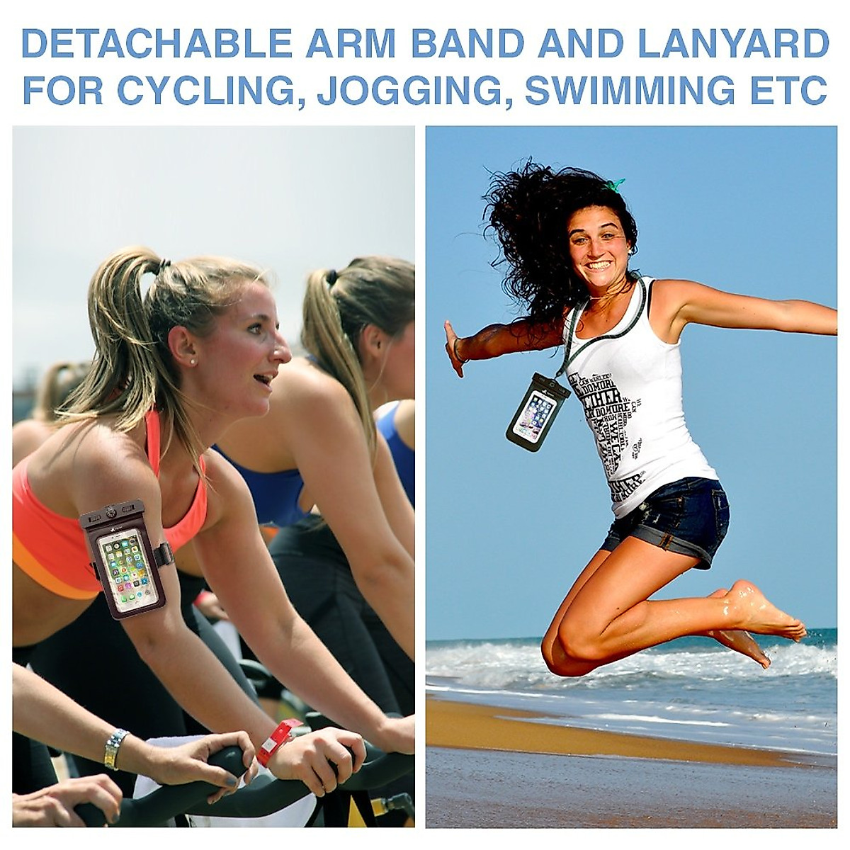 Voxkin Premium Quality Universal Waterproof Case with Armband, Compass, Lanyard - Best Water Proof, Dustproof, Snowproof Pouch Bag for iPhone 12 Pro Max, 12 Mini, S21 Ultra, S20, OnePlus 8, Pixel 5