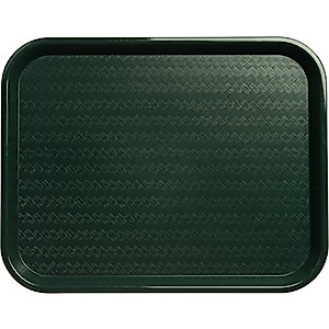 Carlisle FoodService Products Cafe Plastic Fast Food Tray for Cafeteria, 14" x 18", Green