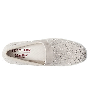 SKECHERS Women's Martha Stewart PIER LITE-Reflection Loafer, Light Grey Silver, 9.5