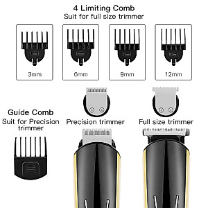 slopehill Beard Trimmer for Men, Cordless Hair Clippers Mustache Trimmer Multi-Functional Grooming Kit for Nose Ear Hair Trimmers Body Groomer All in One USB Rechargeable Waterproof