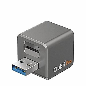 MAKTAR Qubii Pro USB-A Flash Drive, Auto Backup While Charging, MFi Certified Compatible with iPhone/iPad, Memory Stick iPad External Photo Storage for MacBook/Laptops/PC Photo Stick