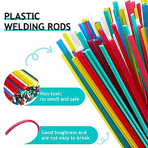 100 Pieces Plastic Welding Rods 7.9 Inch PP/PVC/PPR Plastic Welder Repair Rods for Car Bumpers and Daily Plastic Repair, 20 Pieces for Each Color