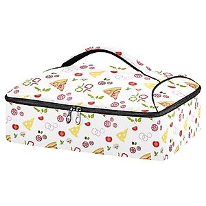Kcldeci Insulated Thermal Food Carrier Insulated Casserole Carrier for Hot or Cold Food,Pizza and Ingredients Insulated Tote Bag for Potluck Cookouts Parties Picnic,Lasagna Lugger