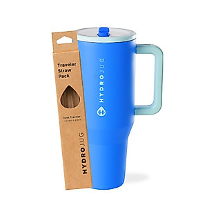 HydroJug Riptide 32oz Traveler + Replacement Straws