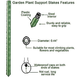 3Pack Tomato Cages,Up to 51inch Plant Stakes Vegetable Trellis Assembled for Garden Climbing Plants Vegetables Flowers
