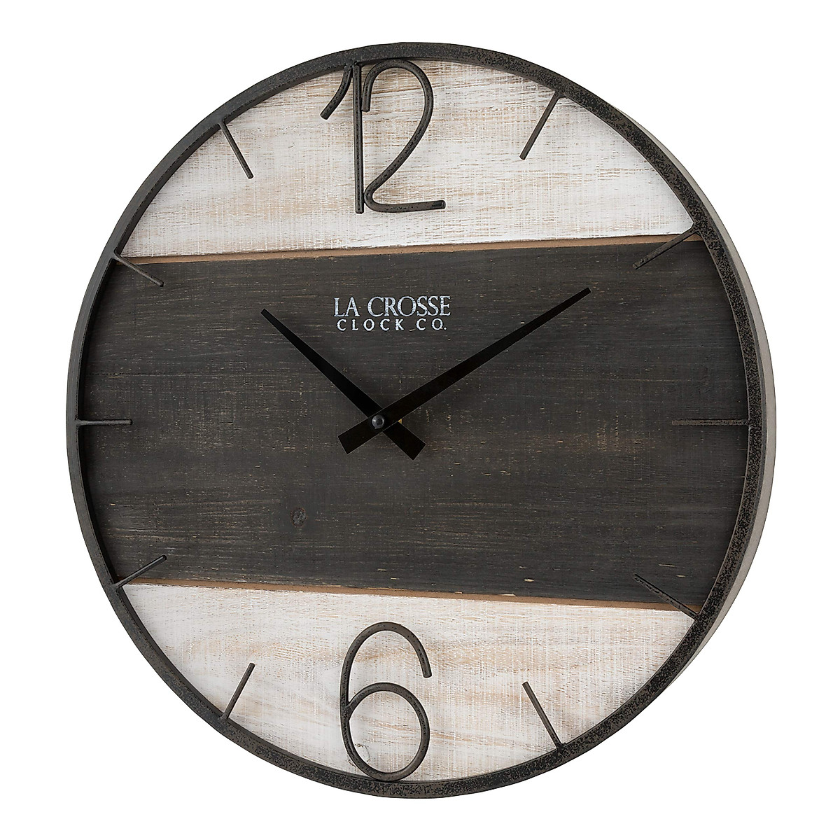 La Crosse Technology 404-4040 16" Ironwood Quartz Wall Clock, Brown