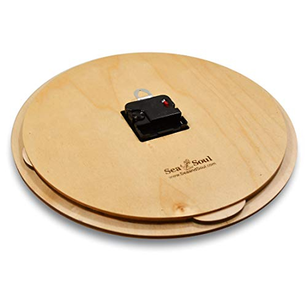 Sea & Soul Long Island Sound 3-D Nautical Wood Chart 12" Wall Clock, Handcrafted in The USA, Topographic Water Map Clock, Carved Lake Art Wall Clock, Coastal Décor (Deep Blue)