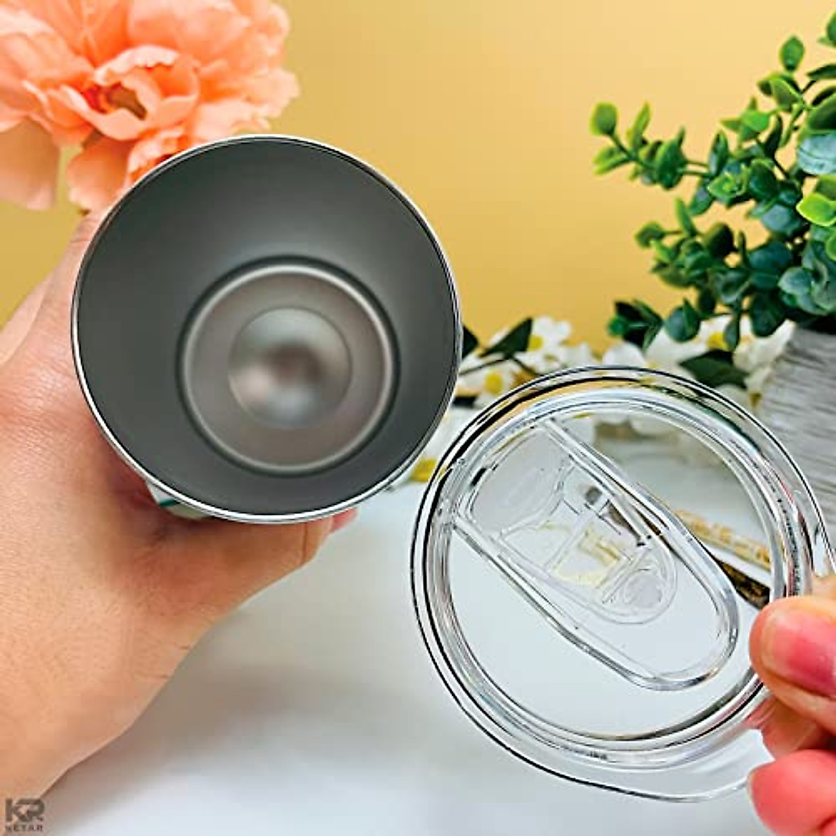 2Pcs Replacement Lid for Travel Mug - Yeti Replacement Lids for Tumblers with Lids and Straws Spill Proof Lids for Yeti Mug - RTIC tumbler 30 Oz Yeti Rambler Coffee Tumbler Lid Coffee Travel Mug